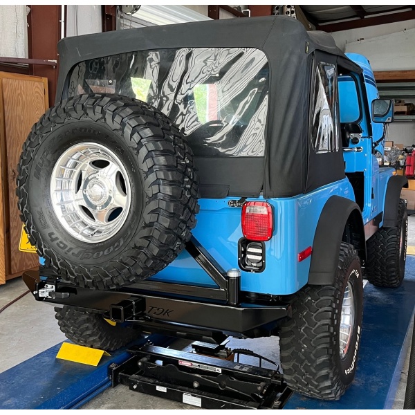 Rear Bumper Tire Carrier Receiver Hitch From Throttle Down Kustoms