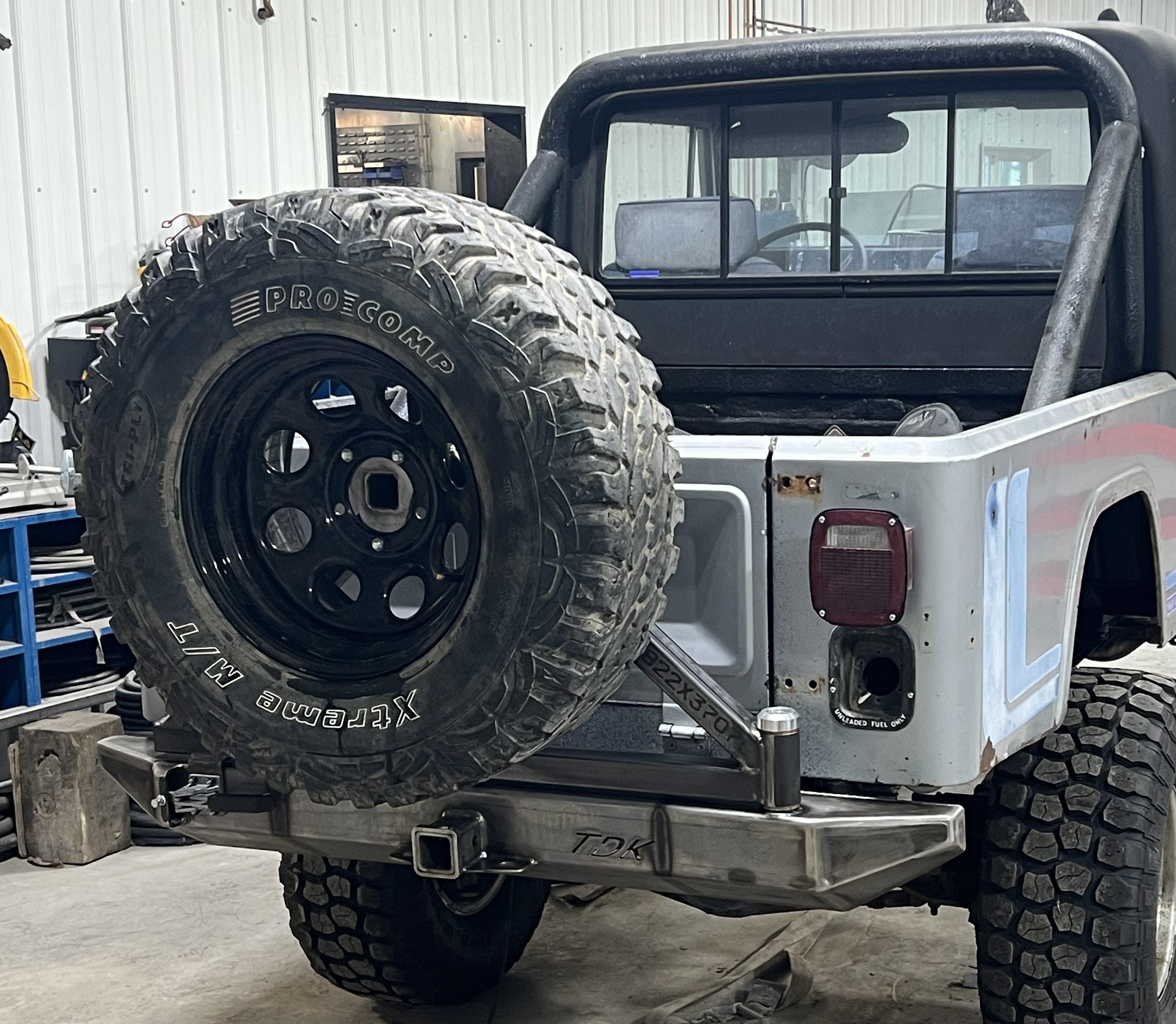 Rear Bumper Tire Carrier Receiver Hitch From Throttle Down Kustoms
