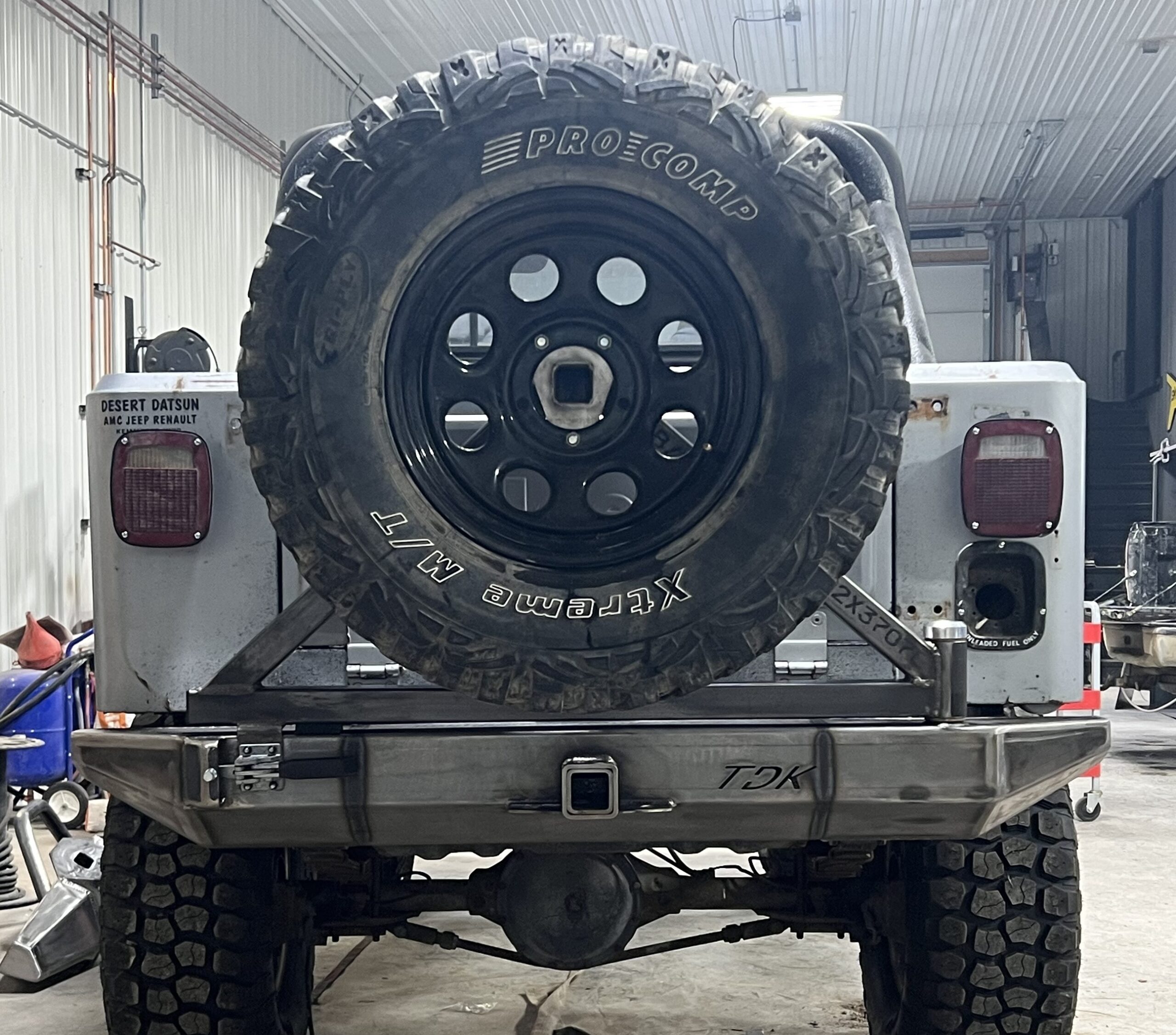 Rear Bumper Tire Carrier Receiver Hitch From Throttle Down Kustoms