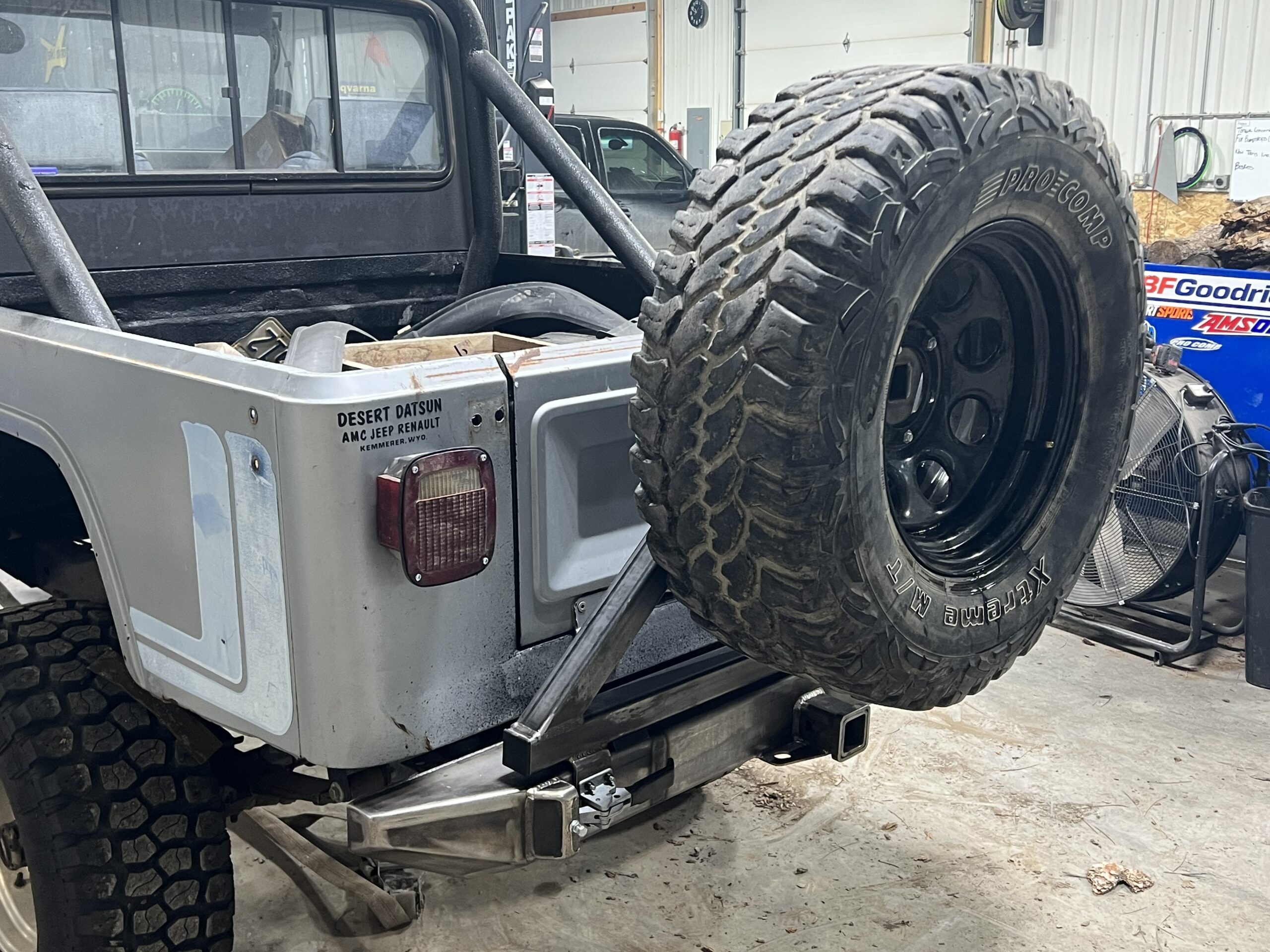Rear Bumper Tire Carrier Receiver Hitch From Throttle Down Kustoms